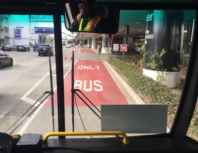 Eyes on the Street: Los Angeles' First Red Bus-Only Lanes - at LAX ...