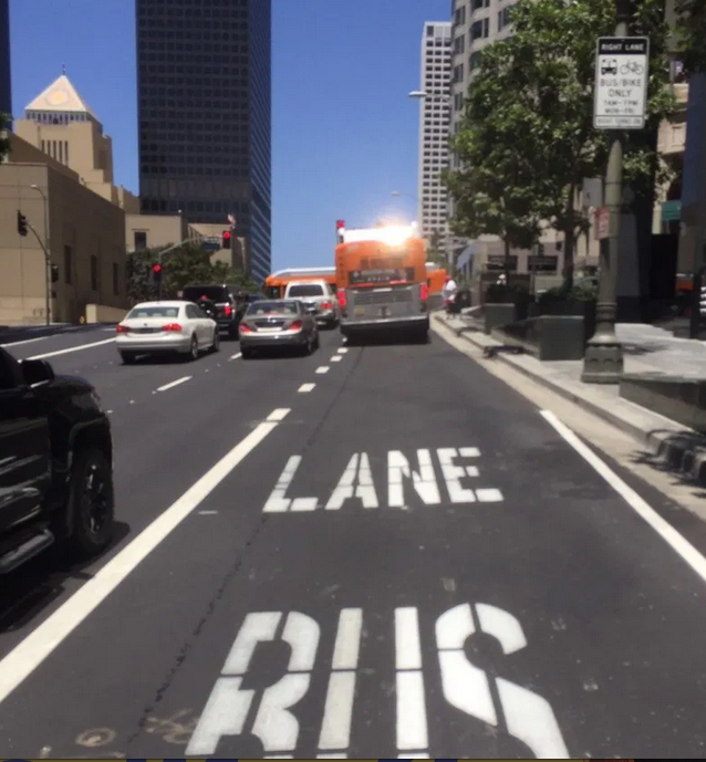 Eyes on the Street: New Bus and Bike Lanes in Progress in Downtown and ...